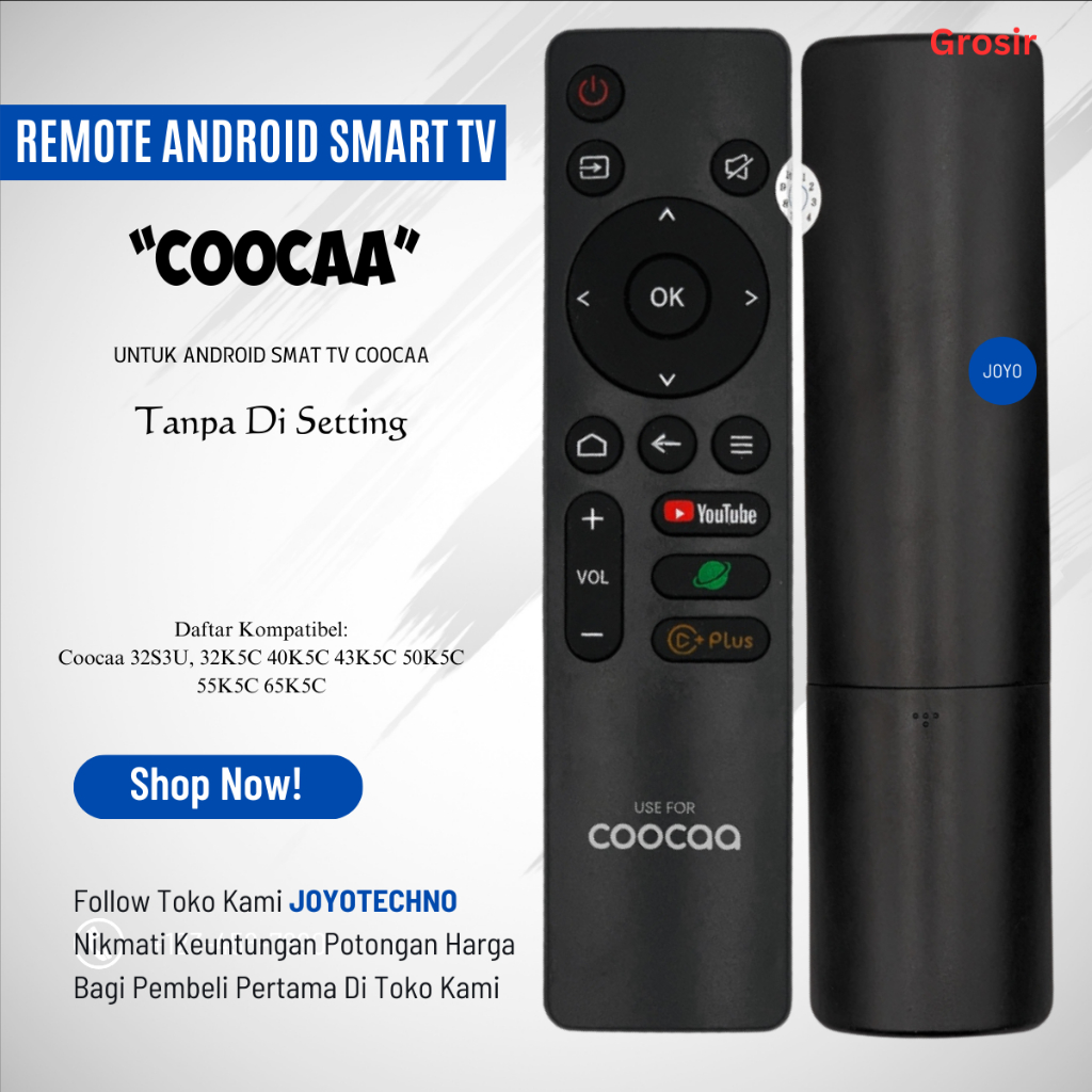 Jual Remote TV Coocaa Android Smart TV 32S3U 40S3U 43S3U 32Z72 40Z72 ...