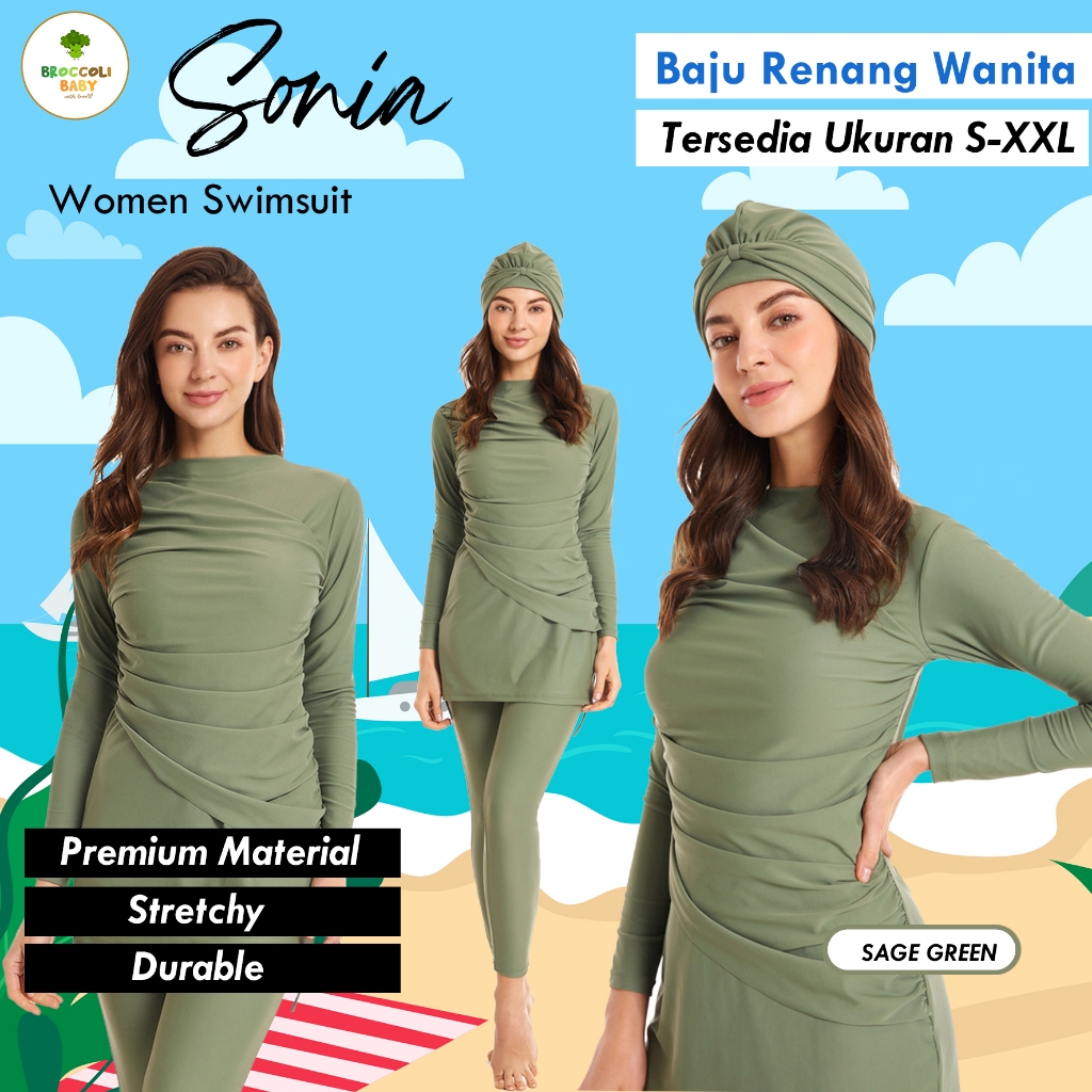 Jual BROCCOLI BABY - Baju Selam Renang Wanita Muslim Diving Moslem Set ...