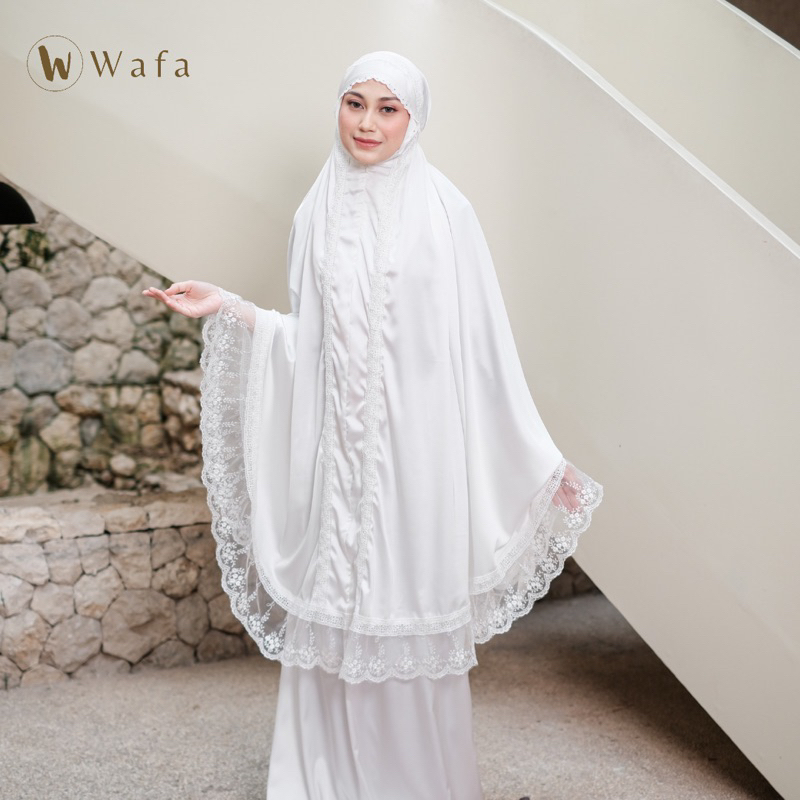 Jual MUKENA LILY BROKEN WHITE | MUKENA SILK PREMIUM LILY BY MUKENA WAFA ...
