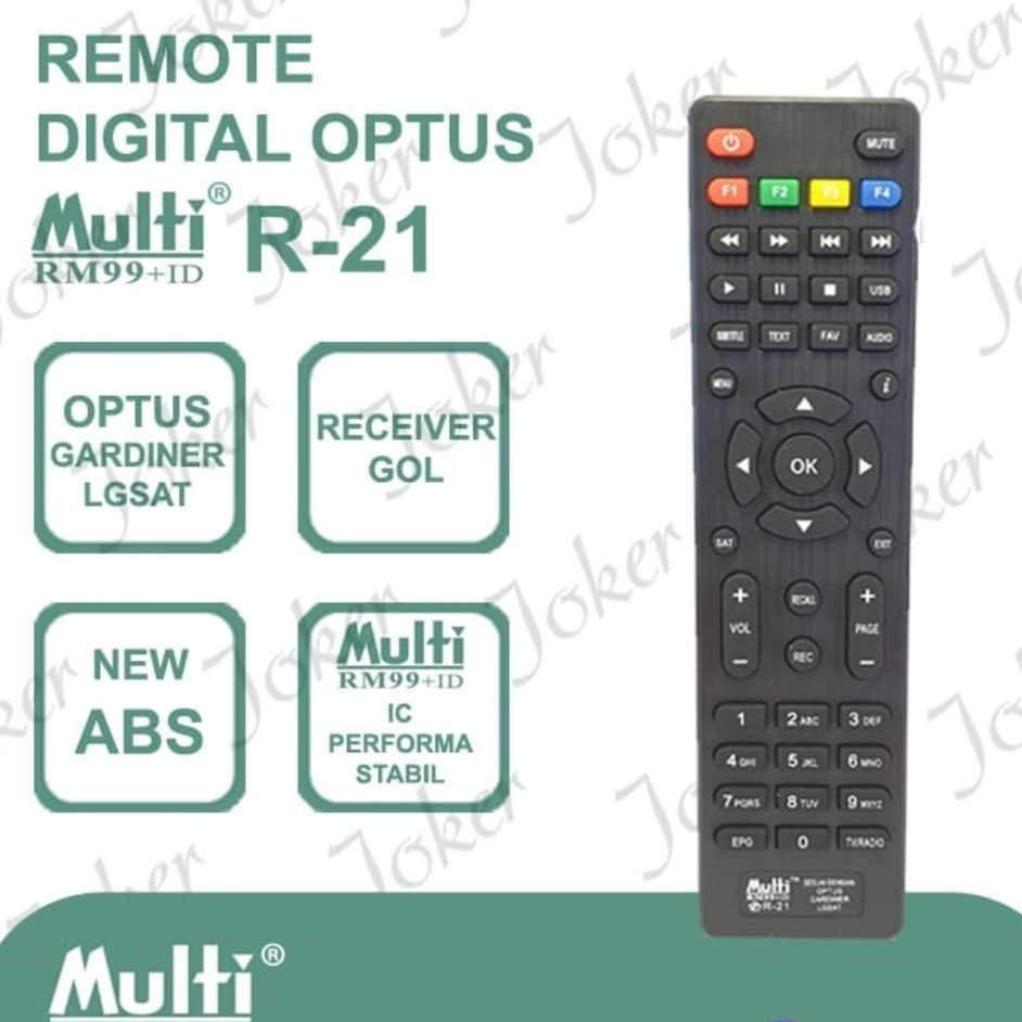 Jual REMOT R21 DIGITAL RECEIVER OPTUS / GARDINER / LGSAT MULTI JOKER ...