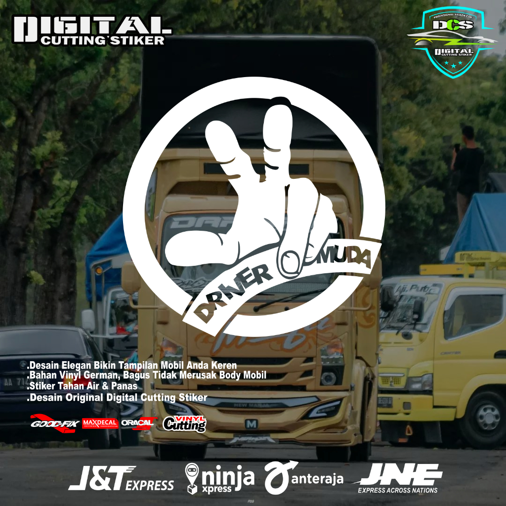 Jual Stiker kata kata truk driver muda variasi kaca mobil pickup truk ...