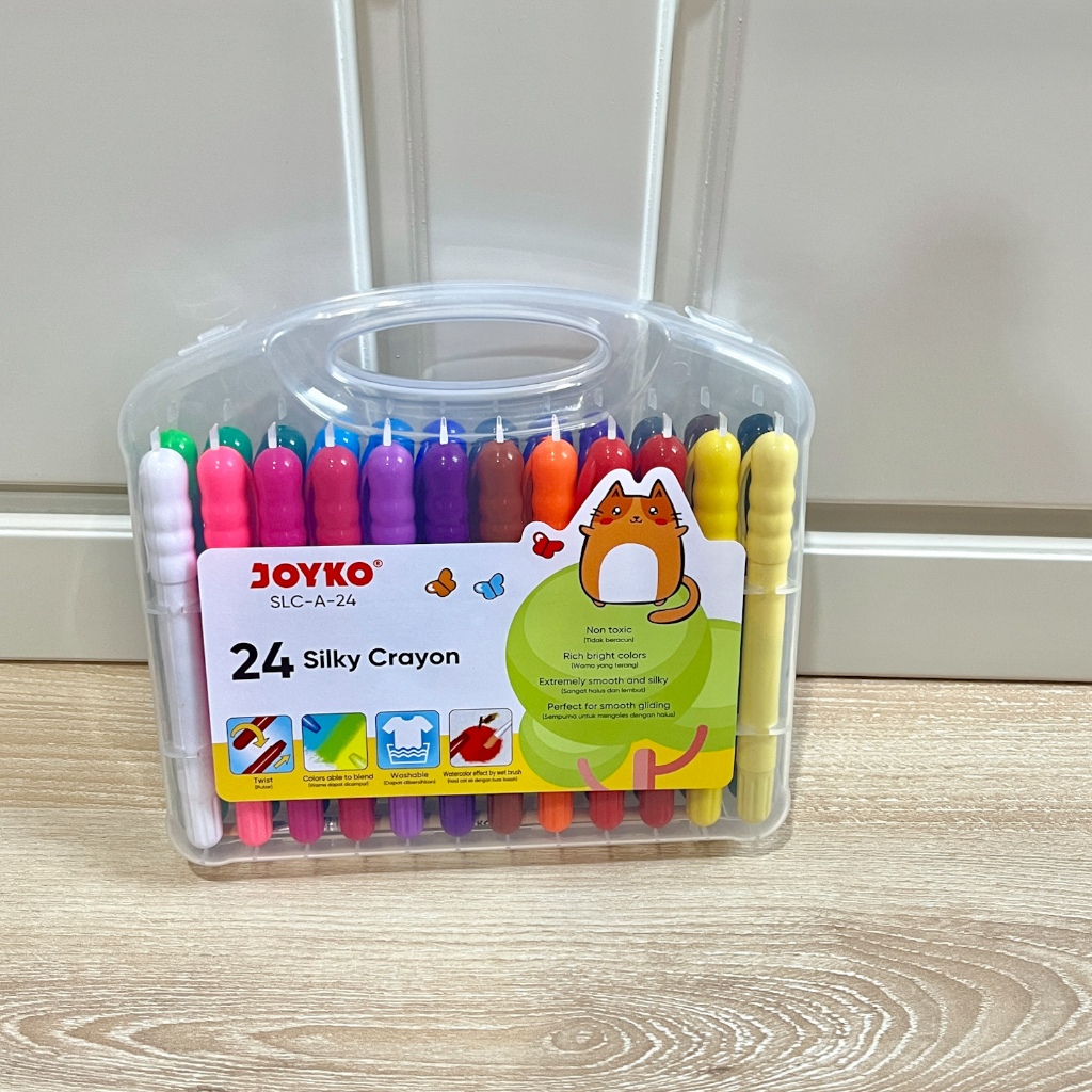 Jual Silky Crayon Krayon Halus Joyko SLC-A-24 Warna Colors / Crayon ...