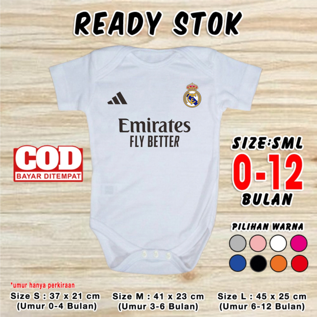 Jual Baju Bola Bayi REAL MADRID Jersey Klub Pakaian Anak Kaos Sepak ...