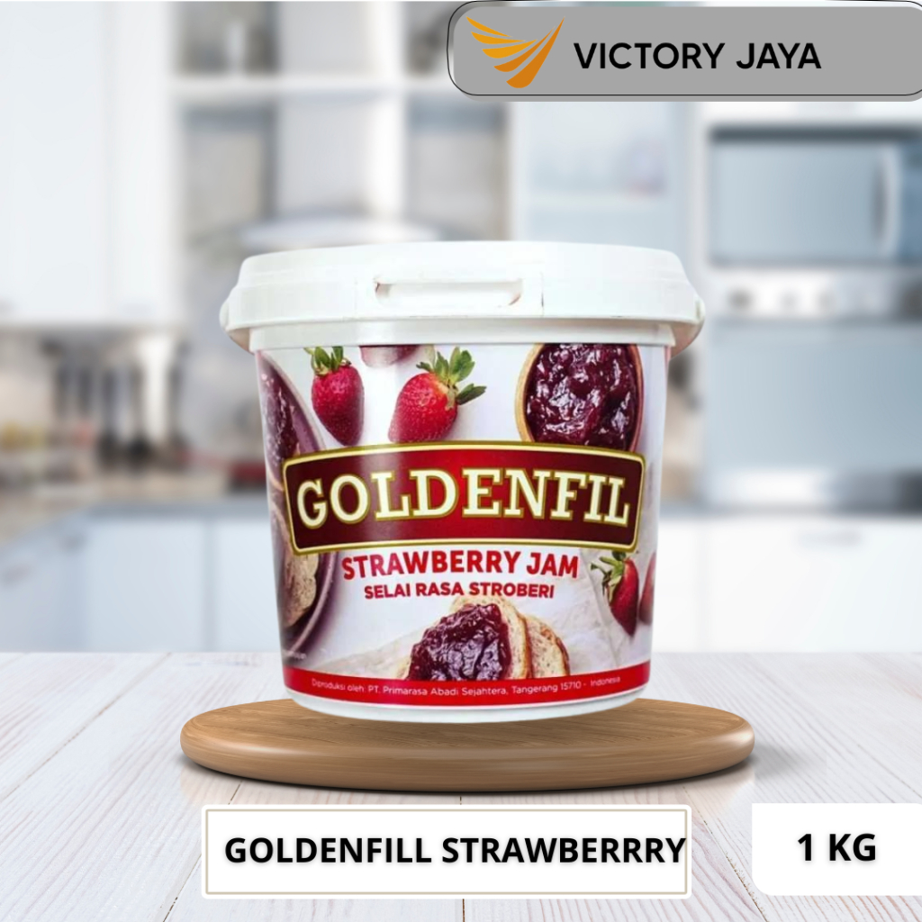 Jual Goldenfill strawberry jam selai strawberi 1kg | Shopee Indonesia