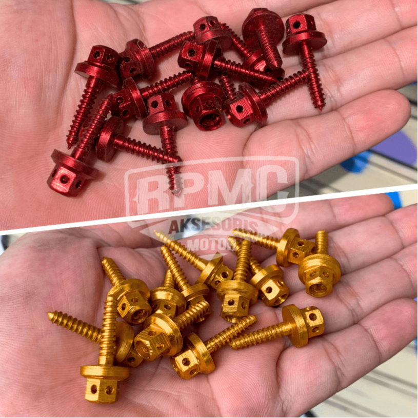 Jual BAUT BODY PROBOLT MODEL FLOWER HONDA YAMAHA UNIVERSAL BEBEK MATIC ...
