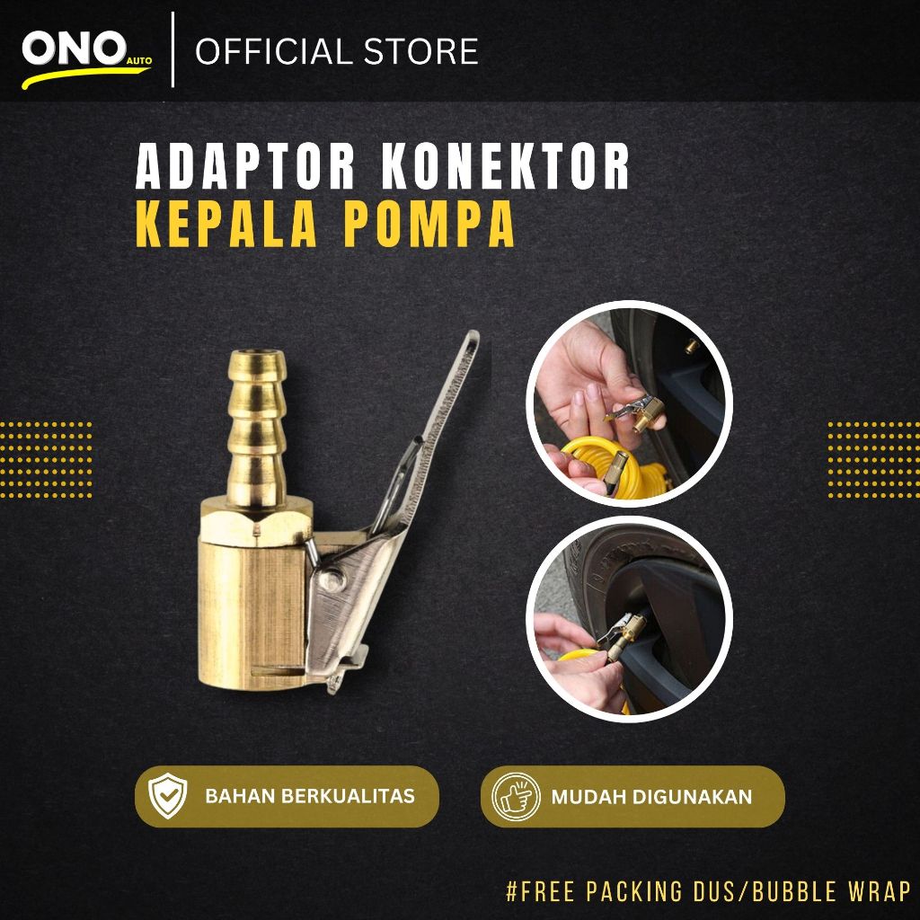 Jual OnoAuto Kepala Adapter Selang Pompa Angin Ban Hose Konektor Mobil ...