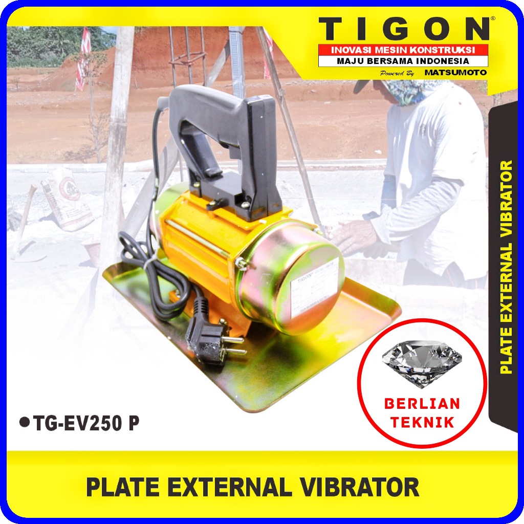 Jual Plate External Vibrator Tigon TG EV 250 P | Shopee Indonesia