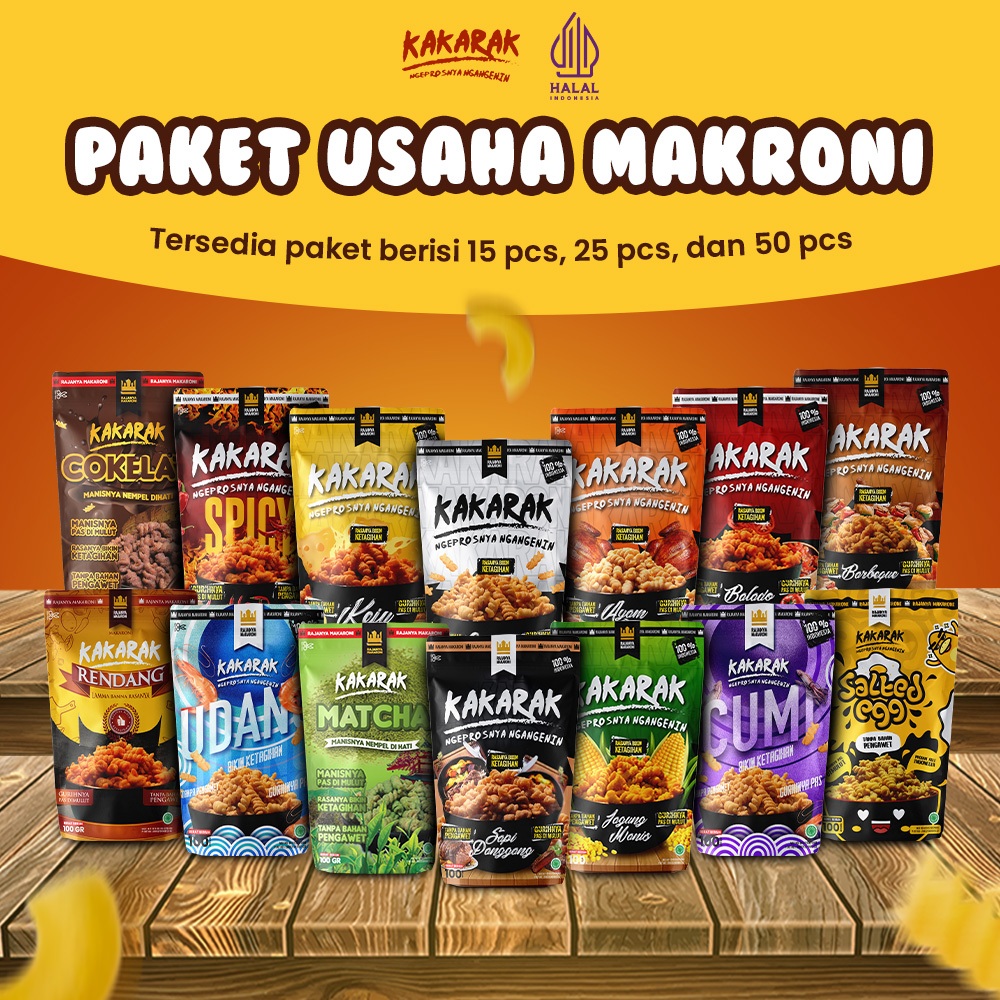 Jual Paket Usaha Hemat Makaroni Spiral Mix Kakarak | Shopee Indonesia