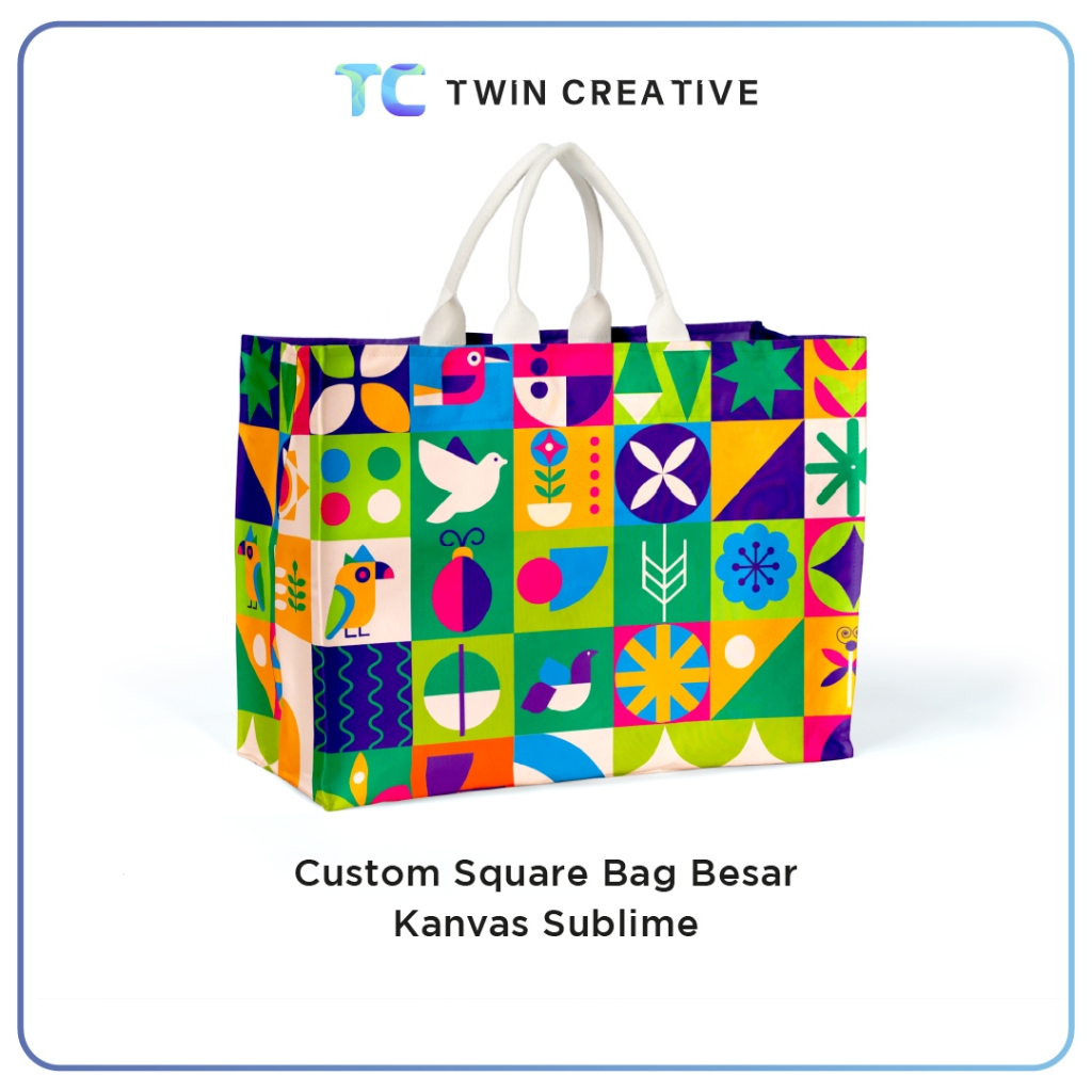 Jual Custom Tote Bag Kanvas Jumbo / Tas Travel / Tas Laptop Kuliah ...