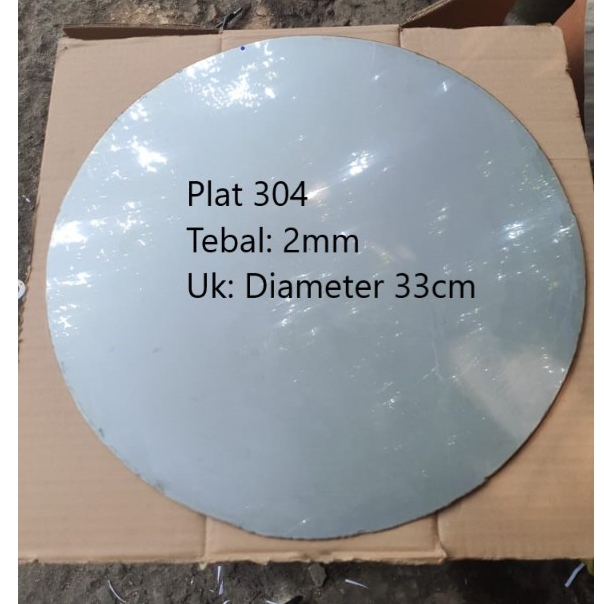Jual Plat stainless steel 304, tebal 2mm, diameter 40cm | Tebal 0.2cm ...