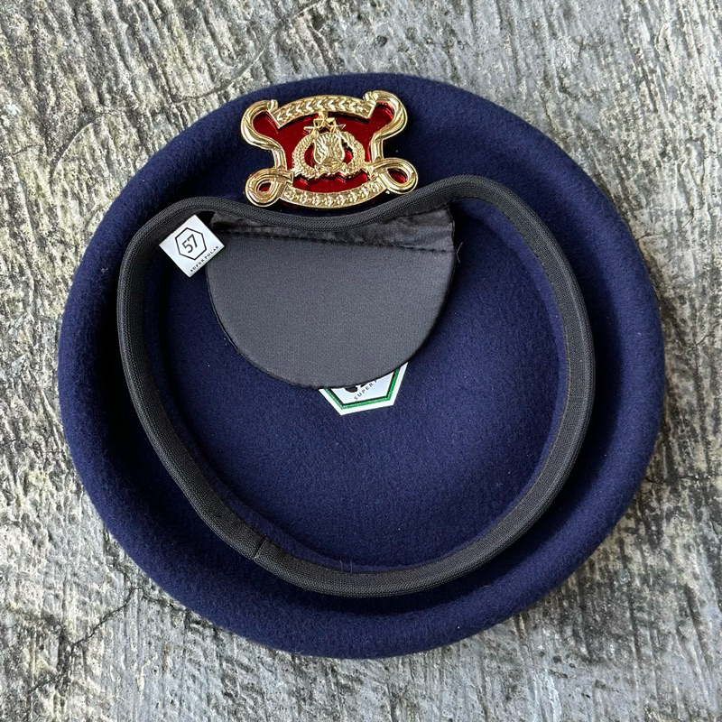Jual topi baret navy brimob + emblem mirror super polar | Shopee Indonesia
