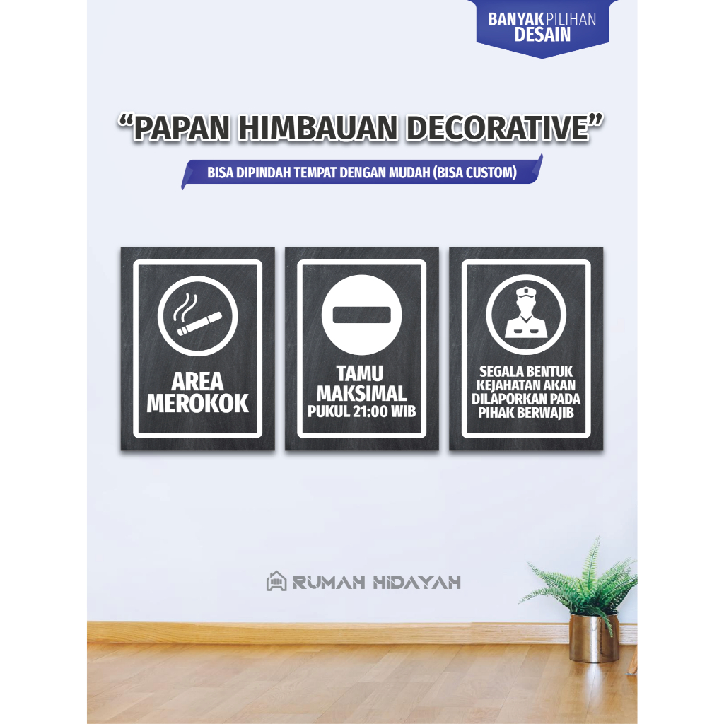 Jual SIGN PAPAN HIMBAUAN KAYU 15X20 | SIGN BOARD PAPAN HIMBAUAN ...