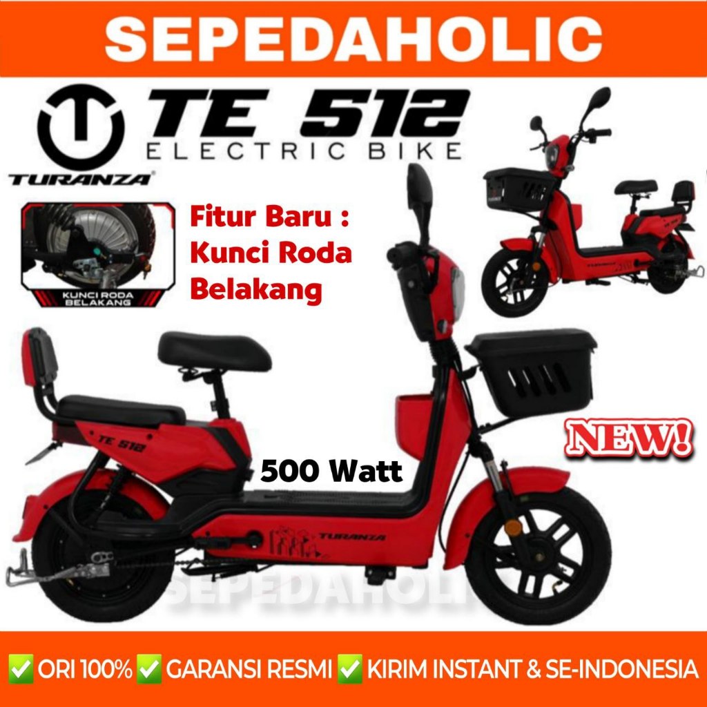 Jual Sepeda Listrik TURANZA TE 512 BY PACIFIC 500 Watt Electric Bike | Shopee Indonesia