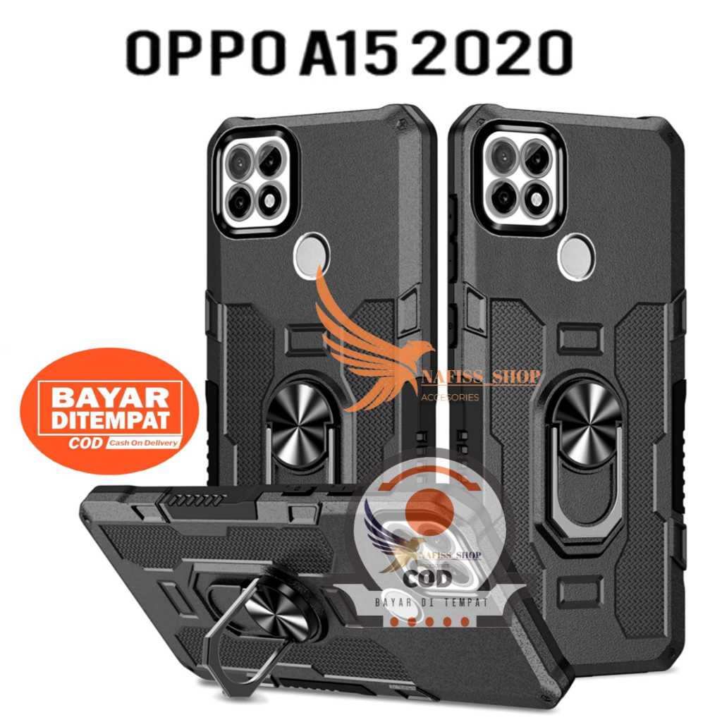 Jual CASING HP UNTUK OPPO A15 CASE ROBOT HIT EYE RING CASING STANDING ...
