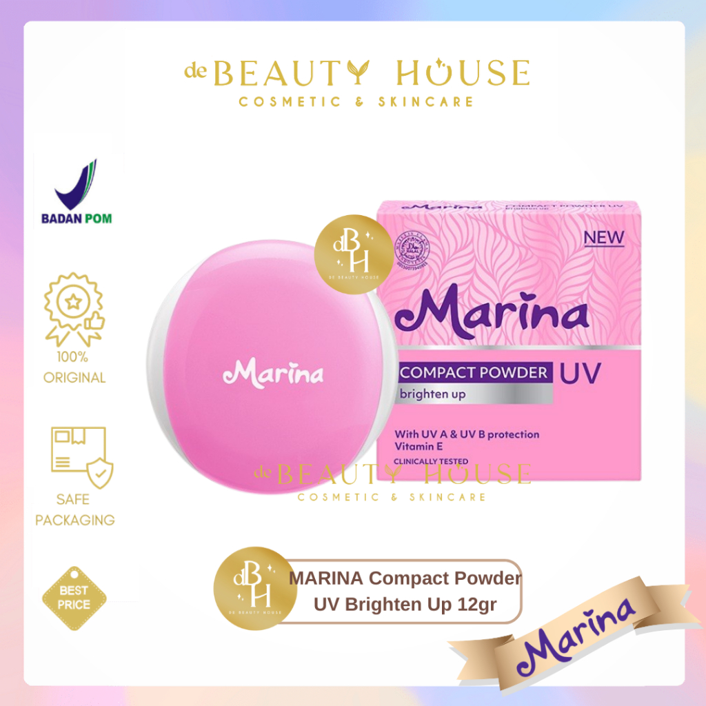 Jual MARINA Compact Powder UV Brighten Up 12gr | Shopee Indonesia