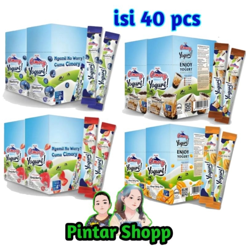 Jual isi 40 pcs cimory yogurt stick varian rasa blueberry strawberry ...