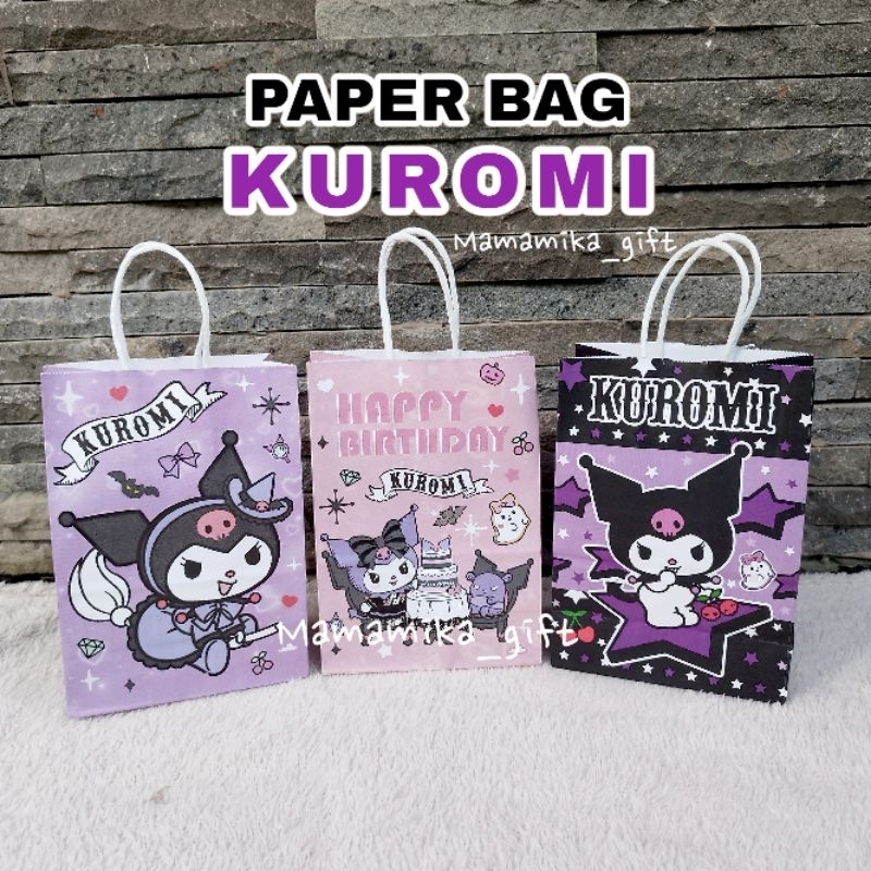 Jual PAPER BAG KUROMI / TAS KERTAS MOTIF KUROMI | Shopee Indonesia