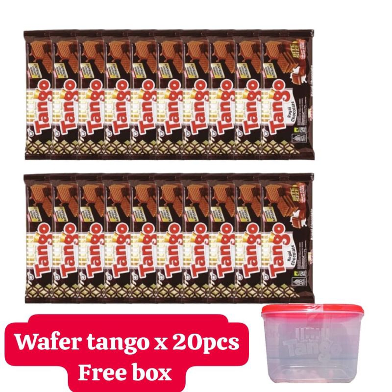Jual Tango Wafer Coklat 16gr Free Box Isi 20 Pcs | Shopee Indonesia