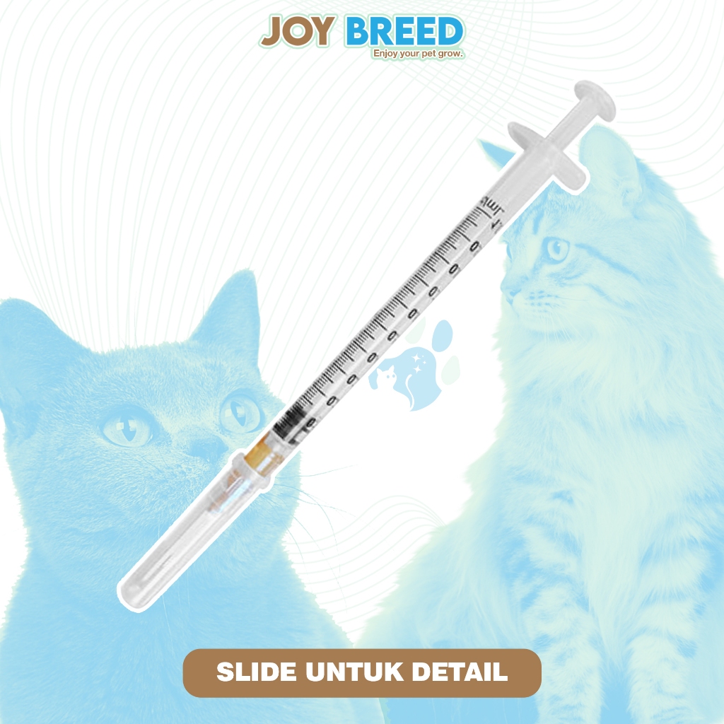 Jual SUNTIKAN HEWAN SPUIT SPET SPETAN KUCING ANJING BURUNG 1 ML STERIL ...