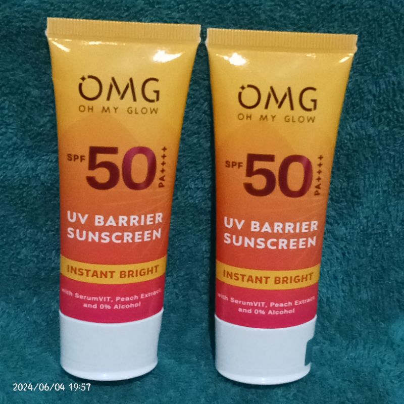 Jual OMG oh my glam uv barrier sunscreen spf 50 twinpack | Shopee Indonesia