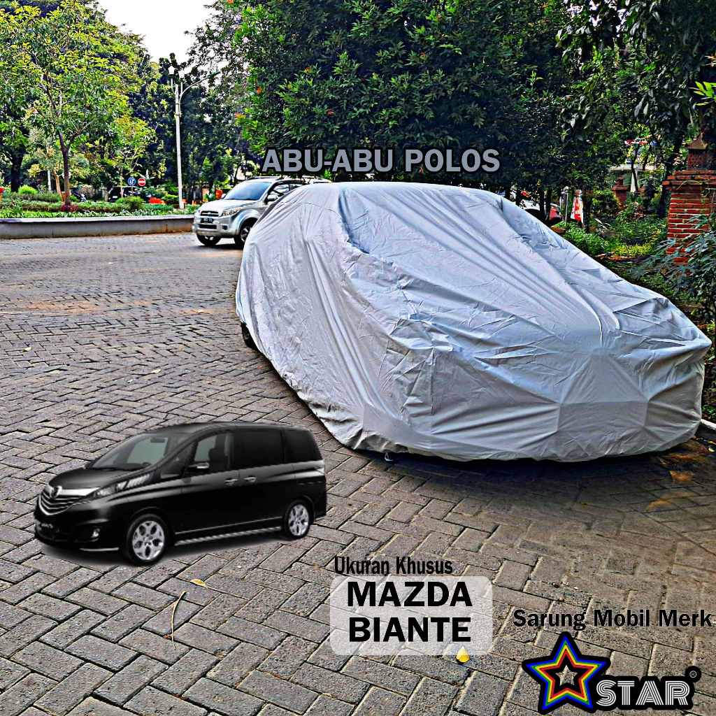 Jual Body Cover MAZDA BIANTE Abu Polos Sarung Mobil Warna PREMIUM Abu ...