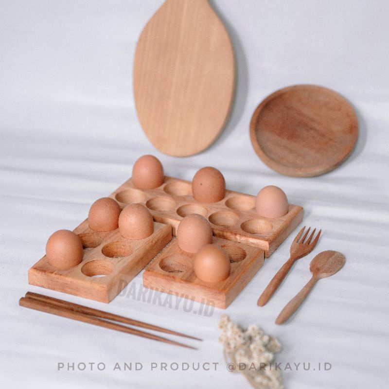 Jual Rak Telur Darikayu / Tempat Penyimpanan Telur dari kayu/ Wooden ...