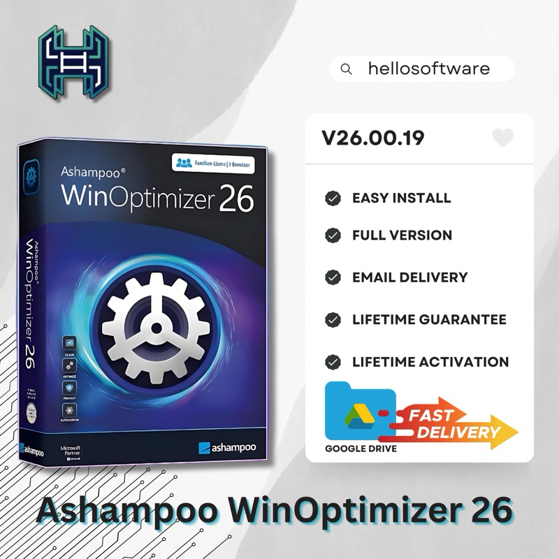 Jual Ashampoo WinOptimizer 26.00.19 Full Version (Versi Terbaru) | Shopee Indonesia
