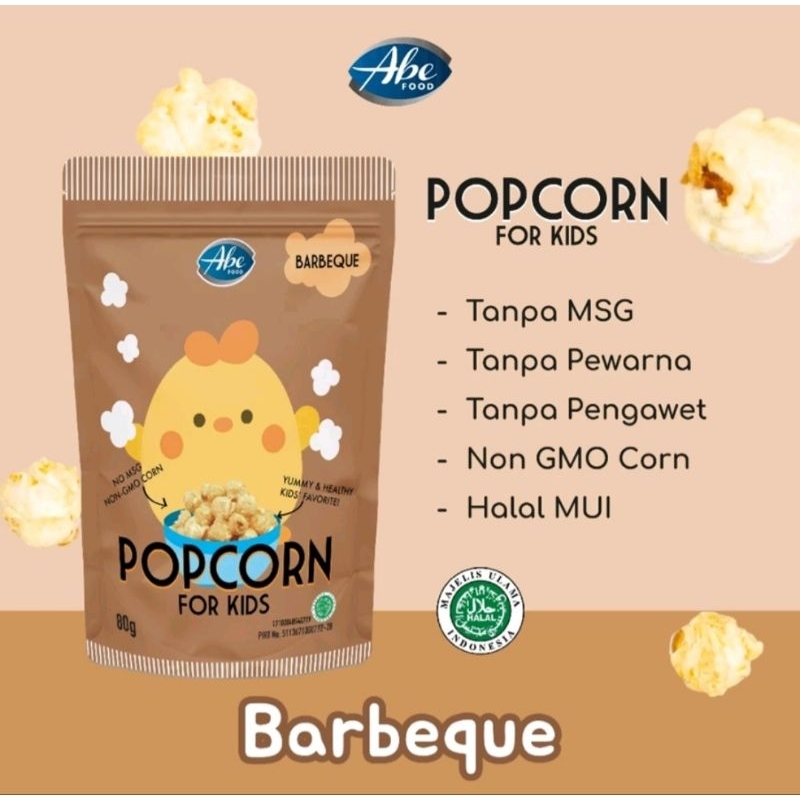 Jual Abe Food Popcorn ABEFOOD POPCORN for Kids 80 Gr, Cemilan Anak ...