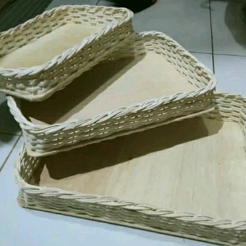 Jual Keranjang rotan kotak kecil sedang besar hantaran nikah | Shopee ...