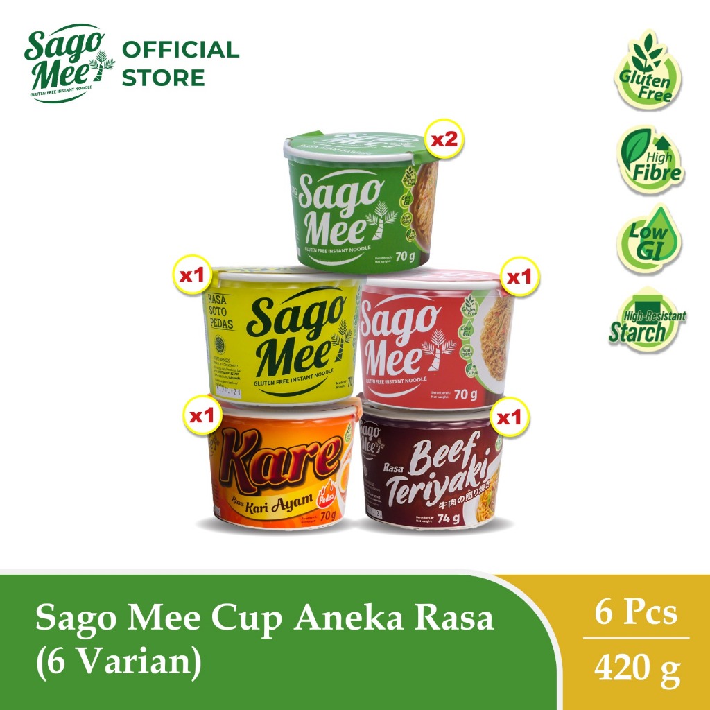 Jual Paket Sago Mee Cup Aneka Rasa (6 varian) | Shopee Indonesia