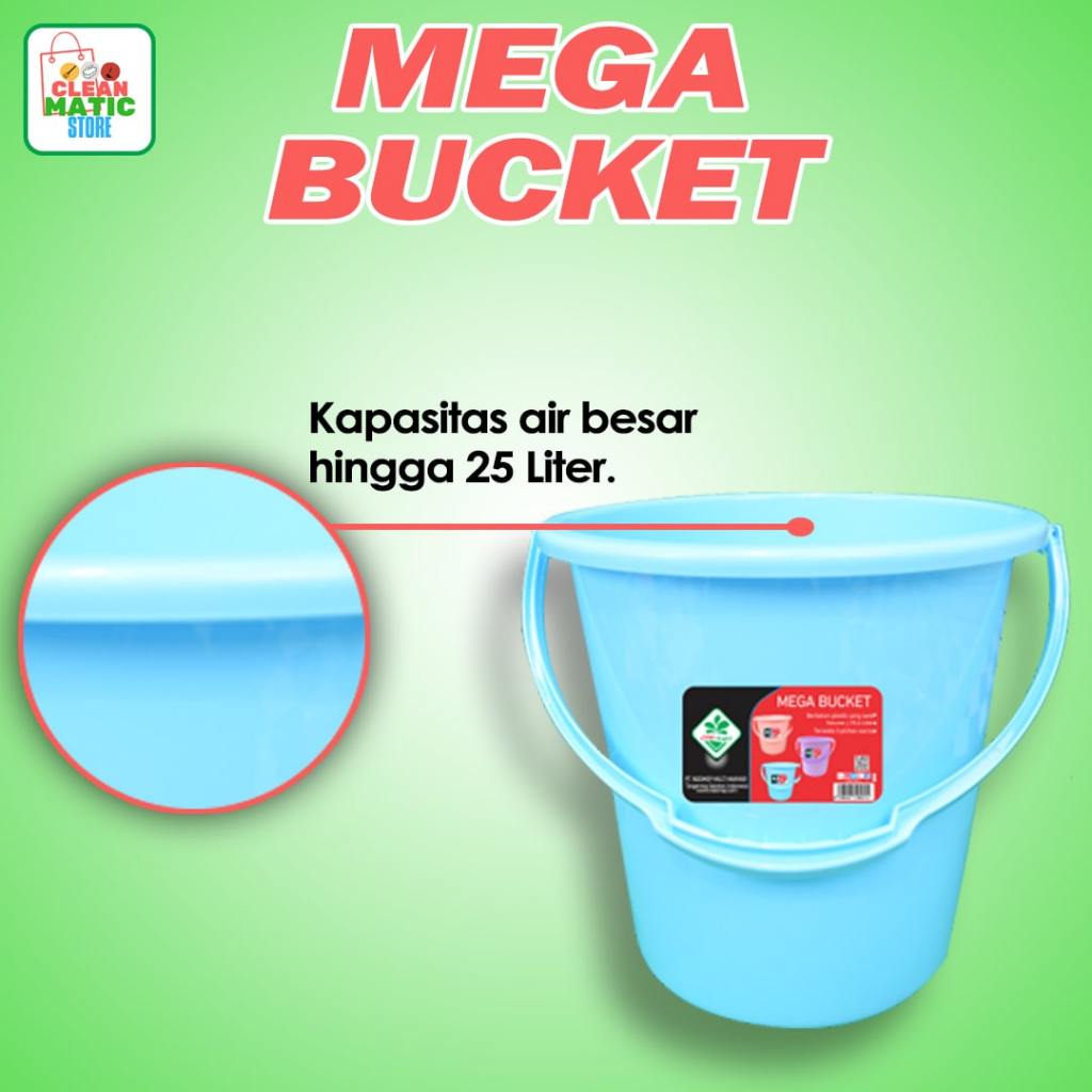 Jual Clean Matic - Mega Bucket ( Ember Besar Plastik Premium Kualitas ...