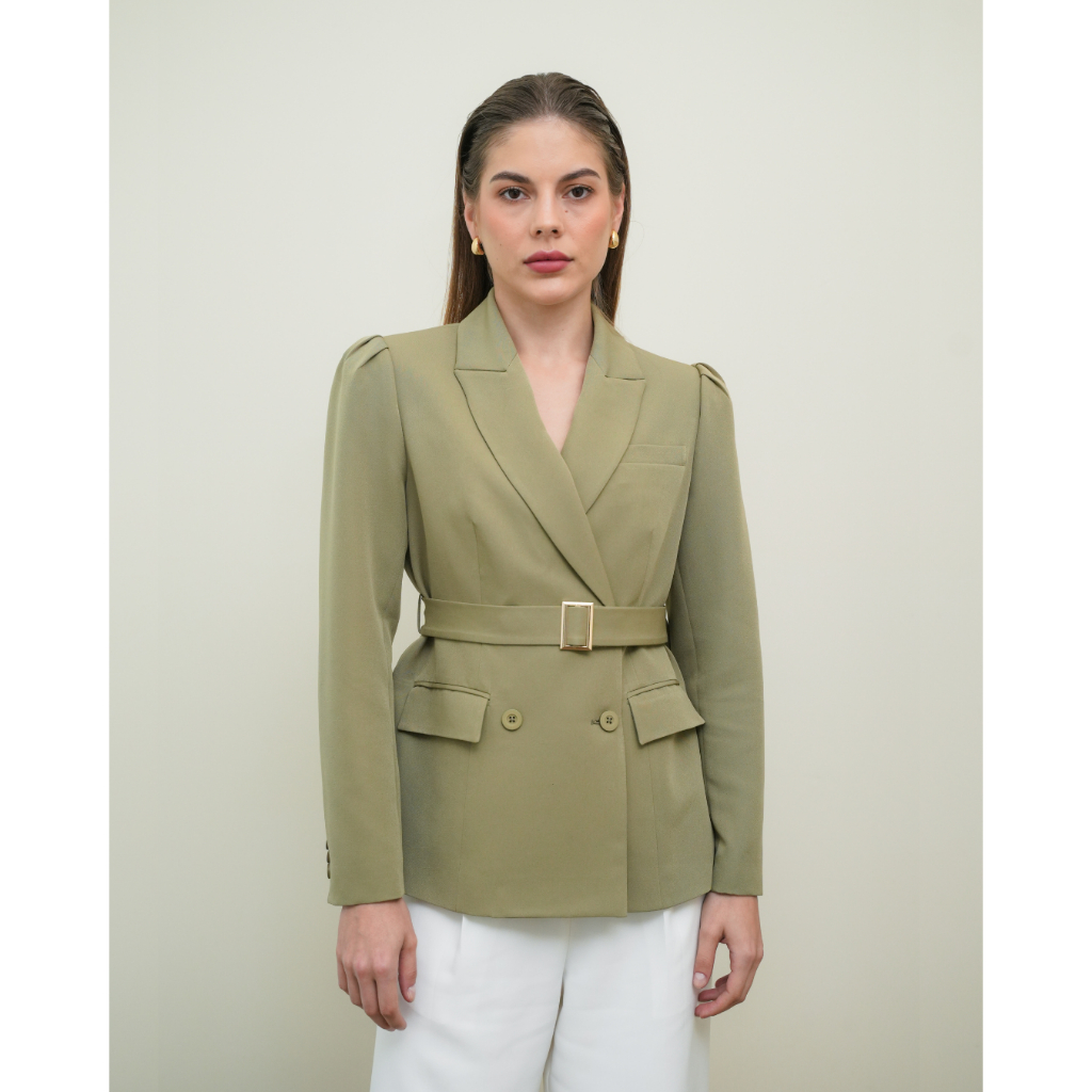 Jual INVIO Francesca Belted Blazer | Jas Wanita - Metropolis | Shopee ...