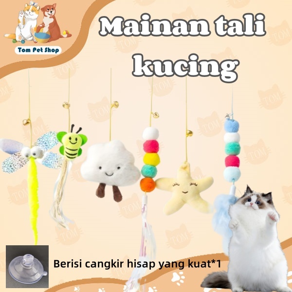 Jual Mainan tali kucing, mainan kucing, tali elastis, hiasan pintu ...