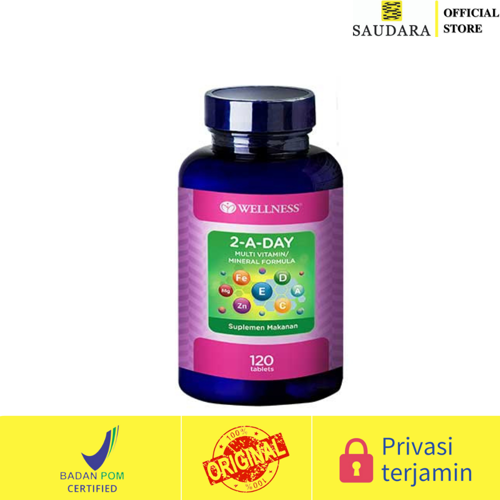 Jual Wellness 2-A-Day Multivitamin Mineral Formula (120 Tablets ...