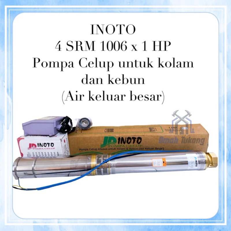 Jual INOTO 4SRM 106 1Hp Kabel Pendek / Pompa Air Submersible 1Hp Pk ...