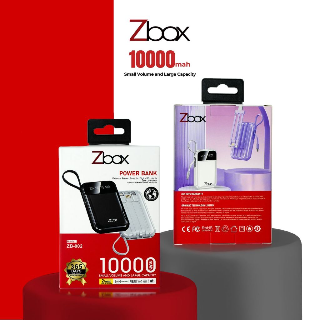Jual PowerBank Zbox Model ZB-002 10000mah 2.4A + LED Display | Shopee ...