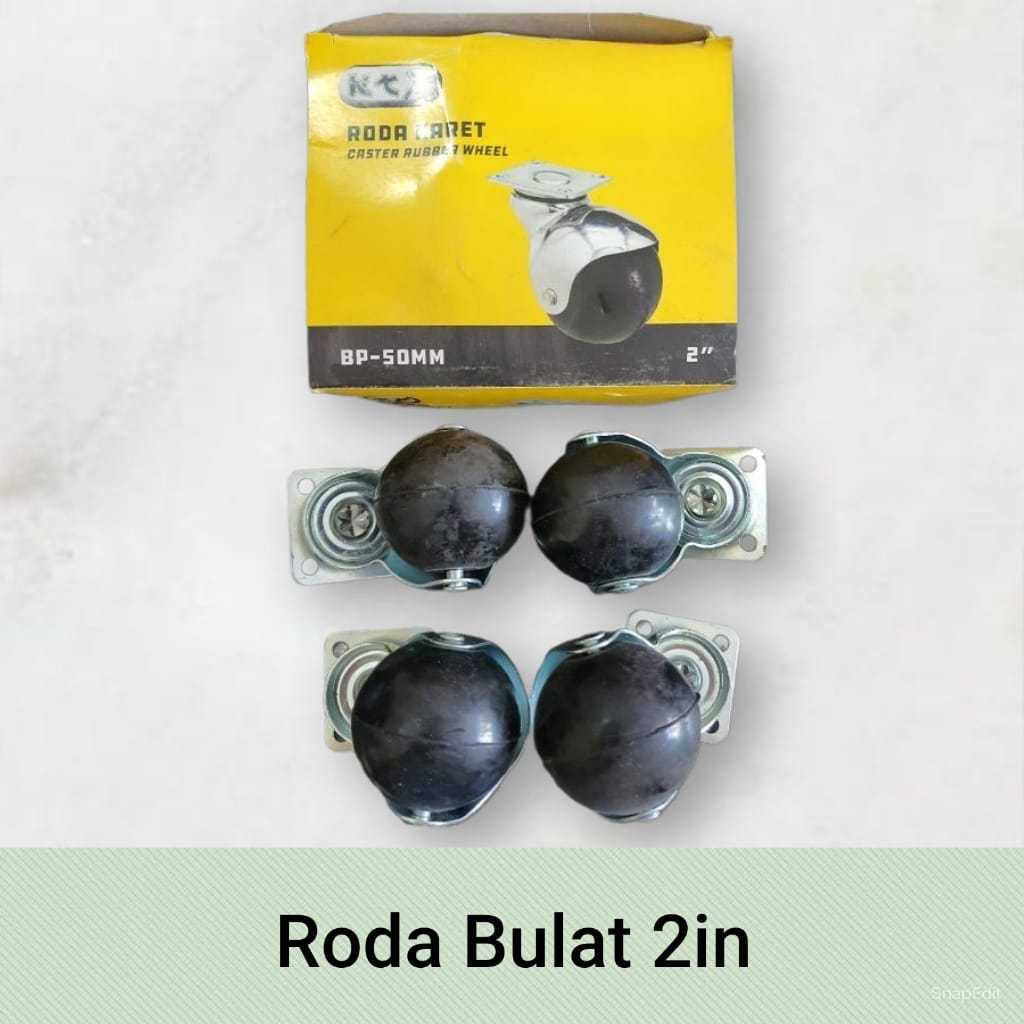 Jual Roda Bulat 2" Hidup Hitam Casters Roda Meja, Kursi, Etalase ...