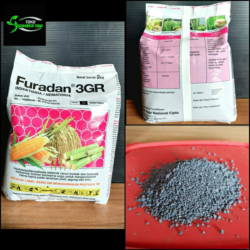 Jual INSEKTISIDA PUPUK FURADAN 2 KG Pembasmi Hama CACING ULAT SEMUT ...