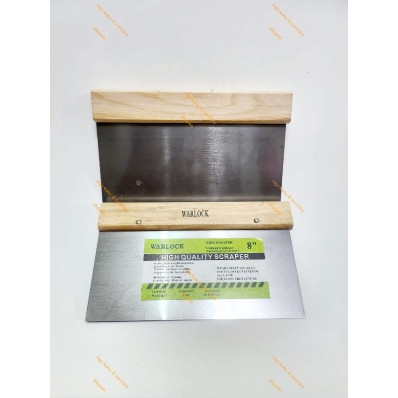 Jual Kape Gipsum Plat Besi Gagang Kayu 8" inch Scraper Gypsum 8 inch ...