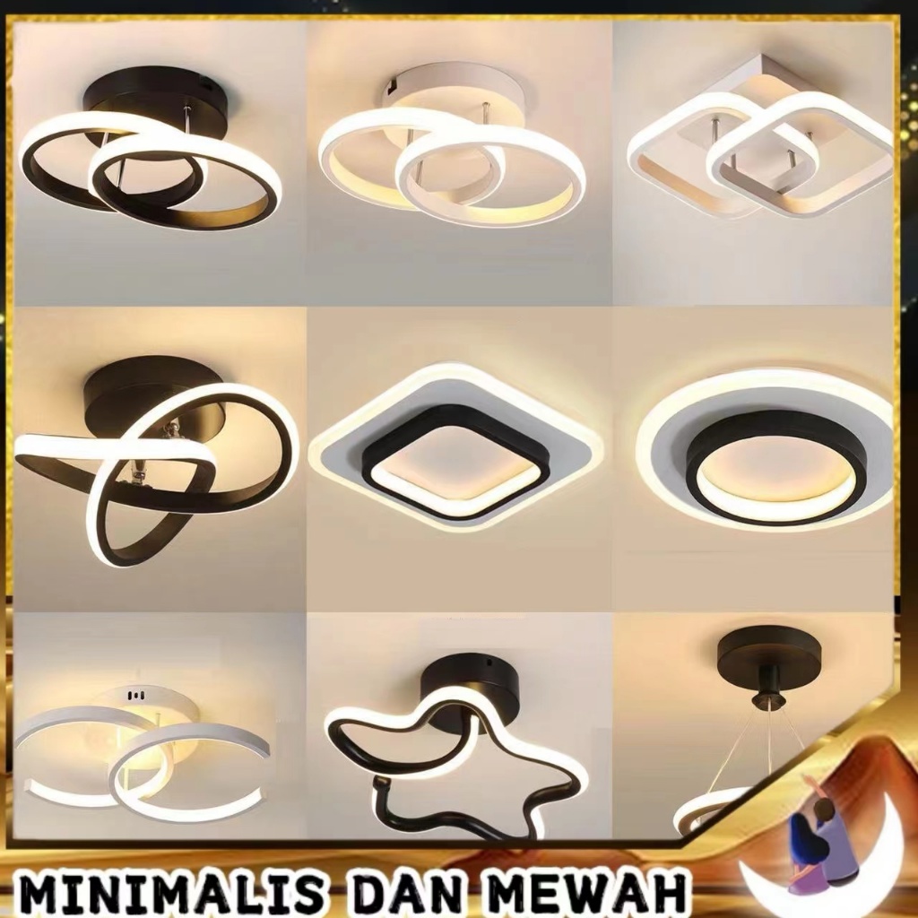 Jual Lampu Plafon Minimalis Lampu Plafon Ruang Tamu Led 3 warna Lampu ...