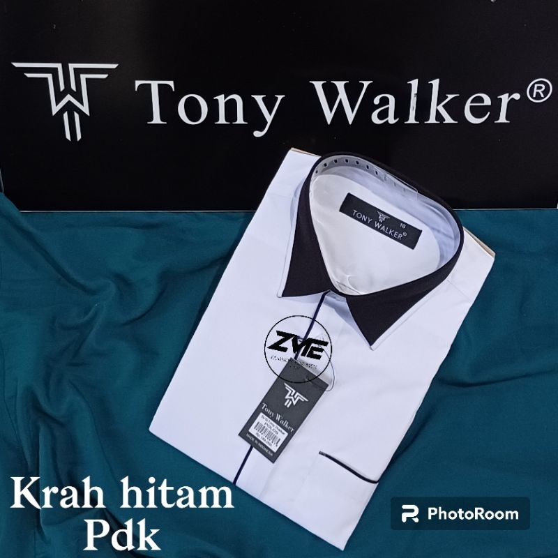 Jual Kemeja Lengan Pendek Tony Walker Polos Putih | Shopee Indonesia