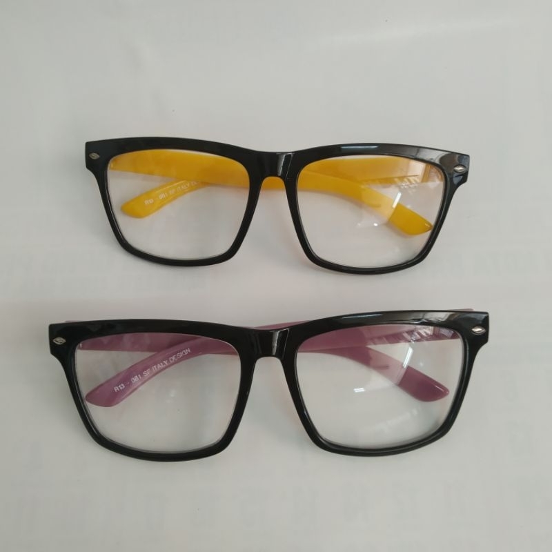 Jual Kacamata Gaya Frame warna Kombinasi Lensa putih MURAH | Shopee ...
