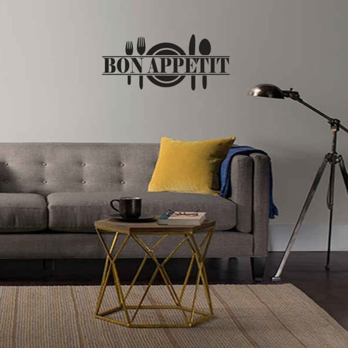 Jual Cutting Sticker Dapur Cafe Bon Appetit Stiker Dinding Kaca Makan ...