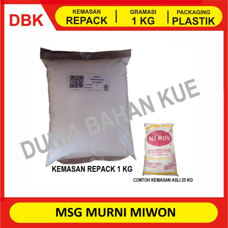 Jual MONOSODIUM GLUTAMATE MSG MURNI MIWON MI-WON M - REPACK 1 KG ...