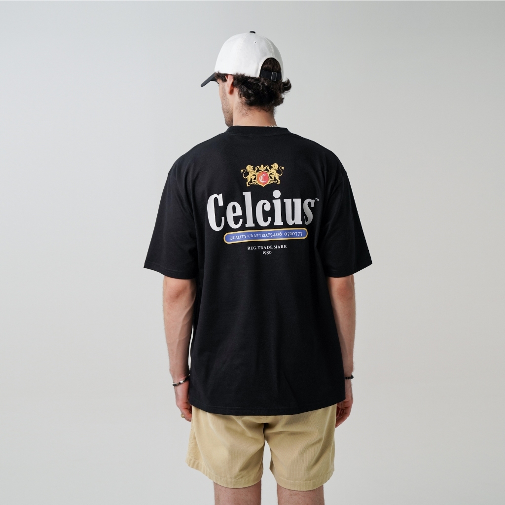 Jual [HOT]CELCIUS Autumn Winter Heraldic Big Logo Tee LIN000771C Hitam ...