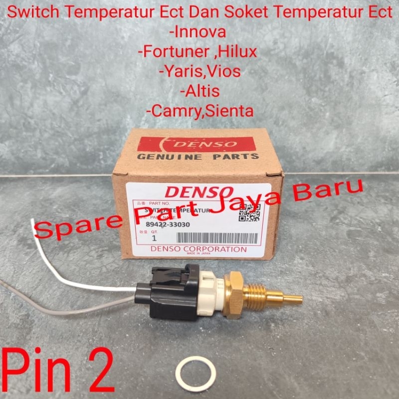 Jual Switch Ect Sensor Temperatur Dan Soket Ect Fortuner Vios Pin 2 ...