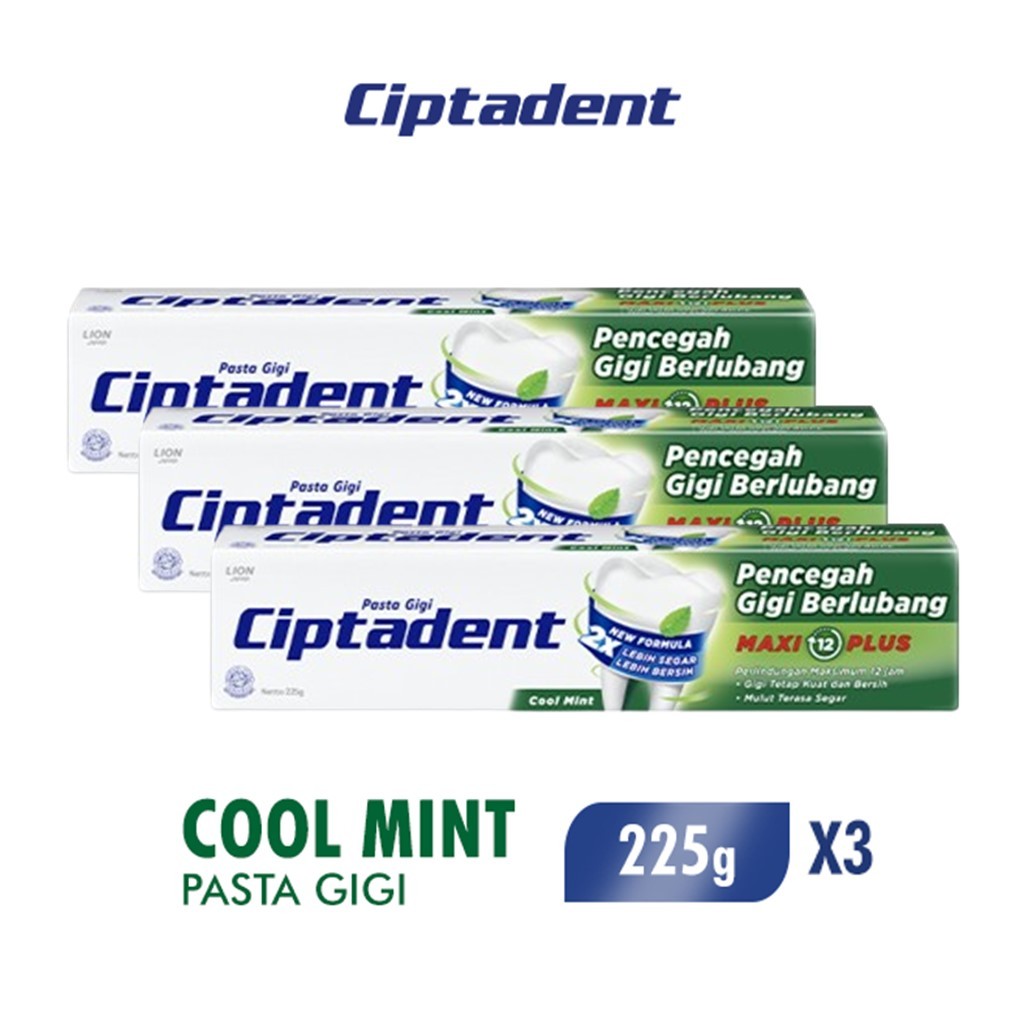 Jual [B2G1] Ciptadent Pasta Gigi Maxi Jumbo Cool Mint 225Gr | Shopee ...