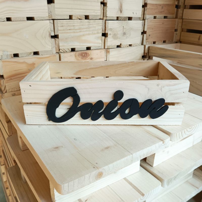 Jual Bok Peti Carang Onion Tulisan Besar Rak Bumbu Dapur Kayu | Shopee ...