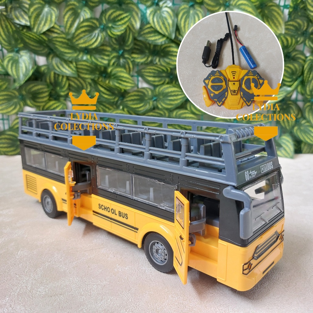 Jual Mainan Bus Tingkat Remote Control RC Bis Tingkat Lampu Musik ...
