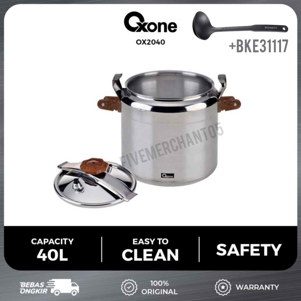 Jual Panci Presto Jumbo Oxone OX 2040 40 Liter Pressure Cooker Alumunium OX2040 40 L Big ...